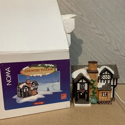 NOMA Country Village Collection The Lodge Porcelain Christmas Light w ...