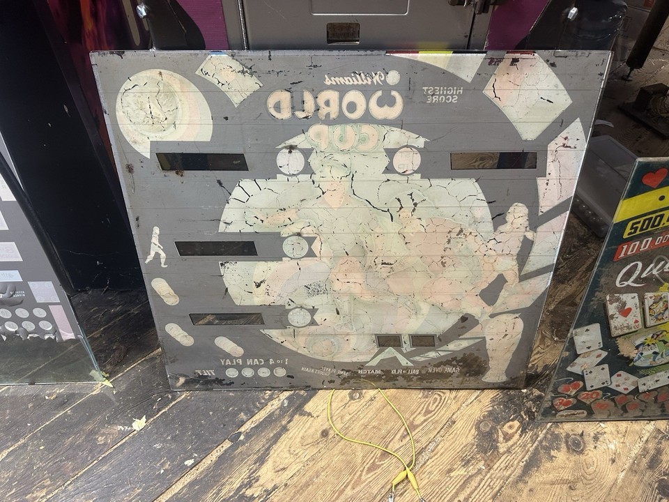 1978 Williams World Cup Pinball Machine Back Glass | eBay