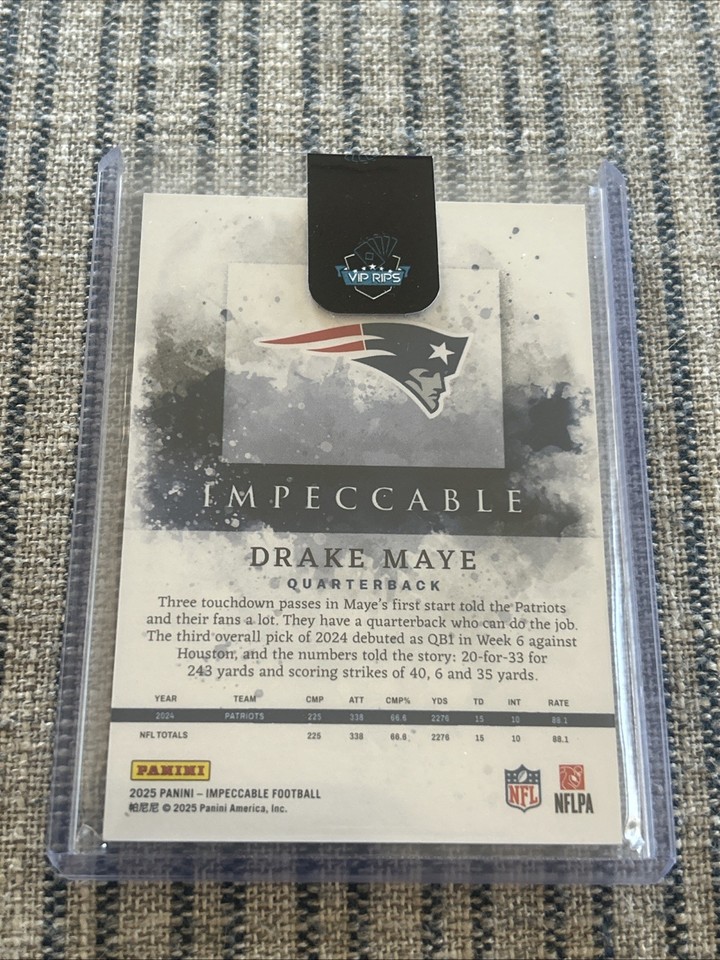 2025 Panini Impeccable - Drake Maye #46 - FOTL RUBY 1/8 - Patriots, SSP ...