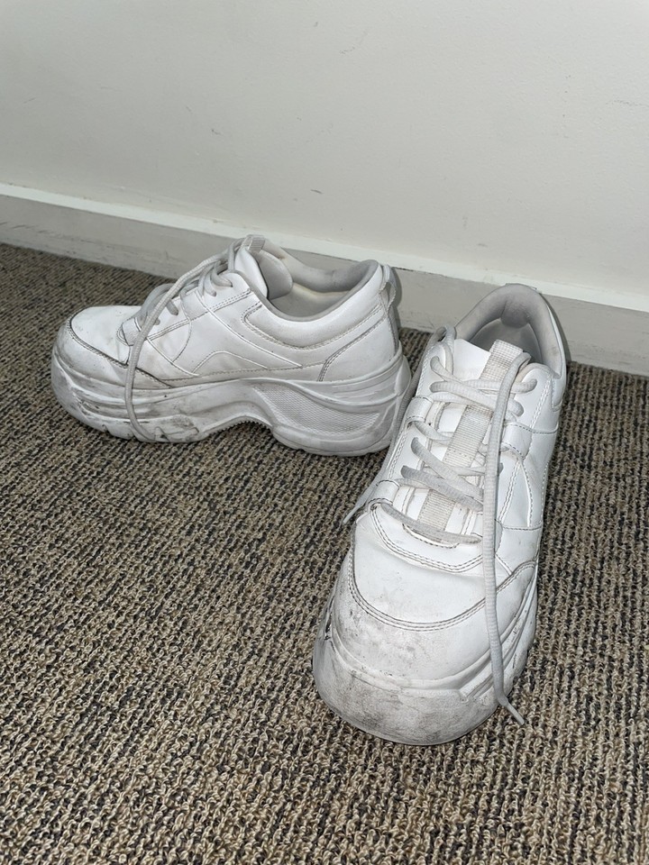 Zara Chunky High Platform Boot 3 Inches Trainers White Size AU 7 RP ...