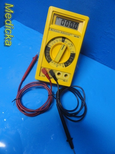 Beckman Industrial HD140 Digital Multimeter W/ Test Leads & 9V Battery ...