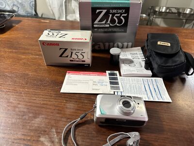Canon Sure Shot Z155 Caption 35mm Point & Shoot Film Camera + Case ...