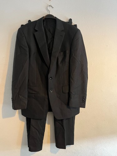 Mens Odermark Blue Striped Dark Grey suit 42S blazer W36 trousers | eBay UK
