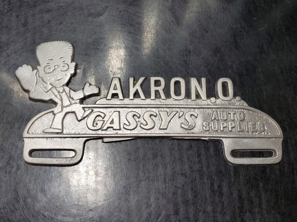 Akron, OH Gassy's Auto Supplies Ohio License Plate Topper Aluminum Car ...