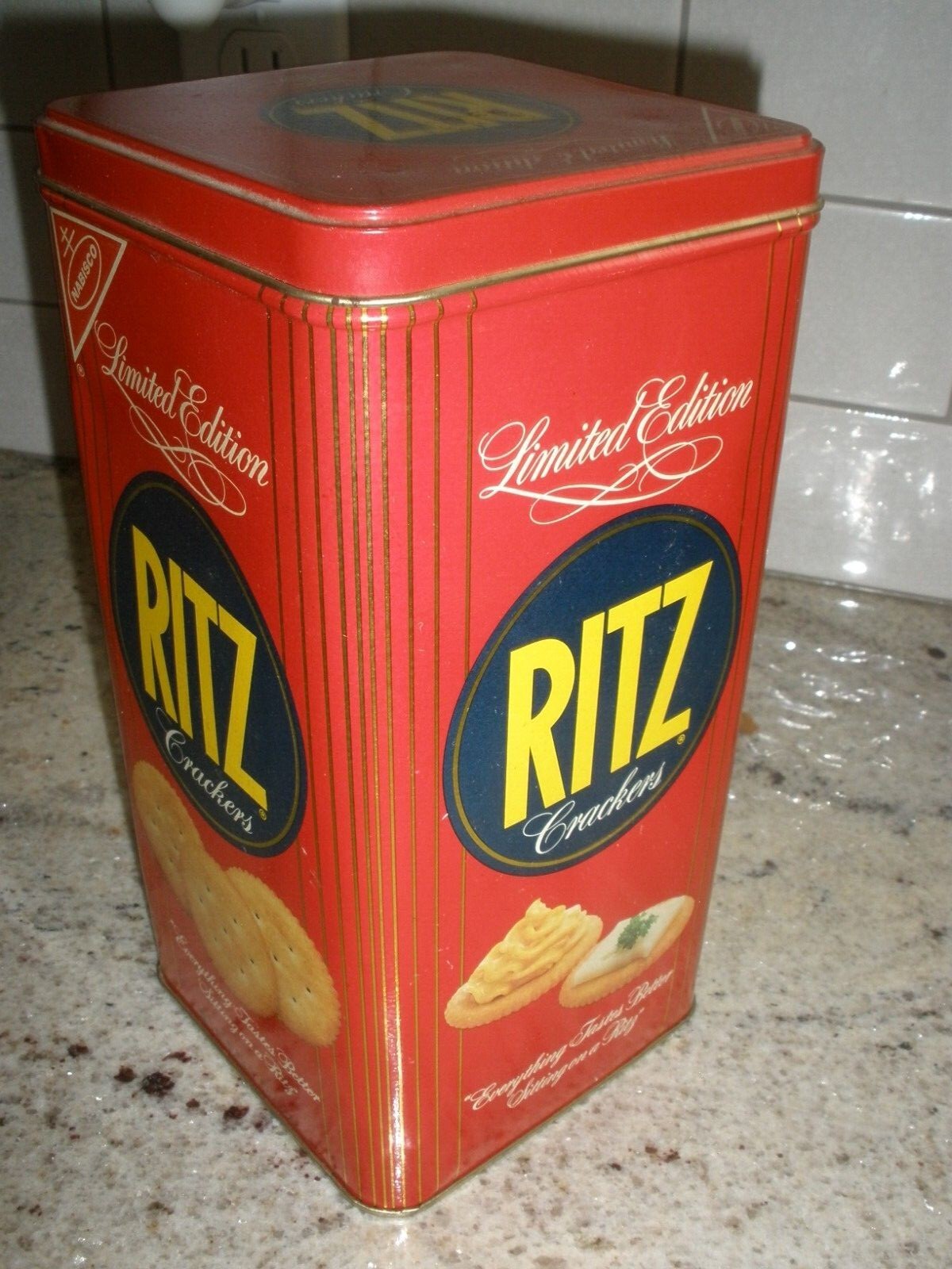 Nabisco Ritz Crackers Tin 1986 Limited Edition 16oz Container Red ...