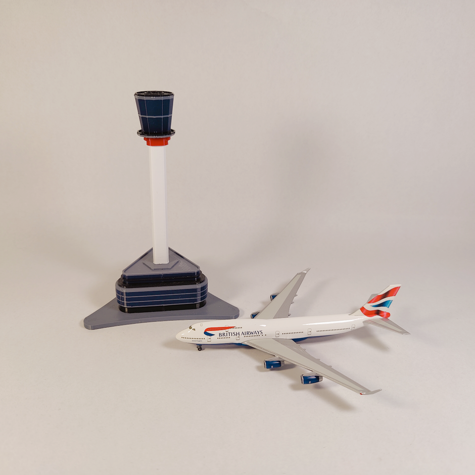 Heathrow Airport ATC Air Traffic Control Tower Diorama Model 1:500 ...