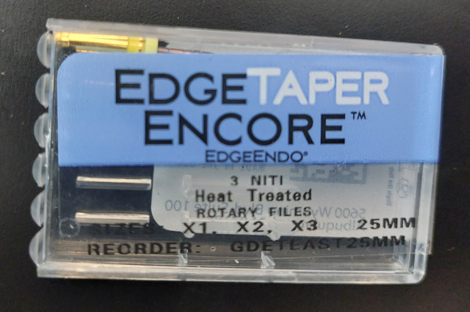 EdgeEndo, EdgeFiles, EdgeTaper Encore, Platinum, 21, 25, 29 mm, Taper ...