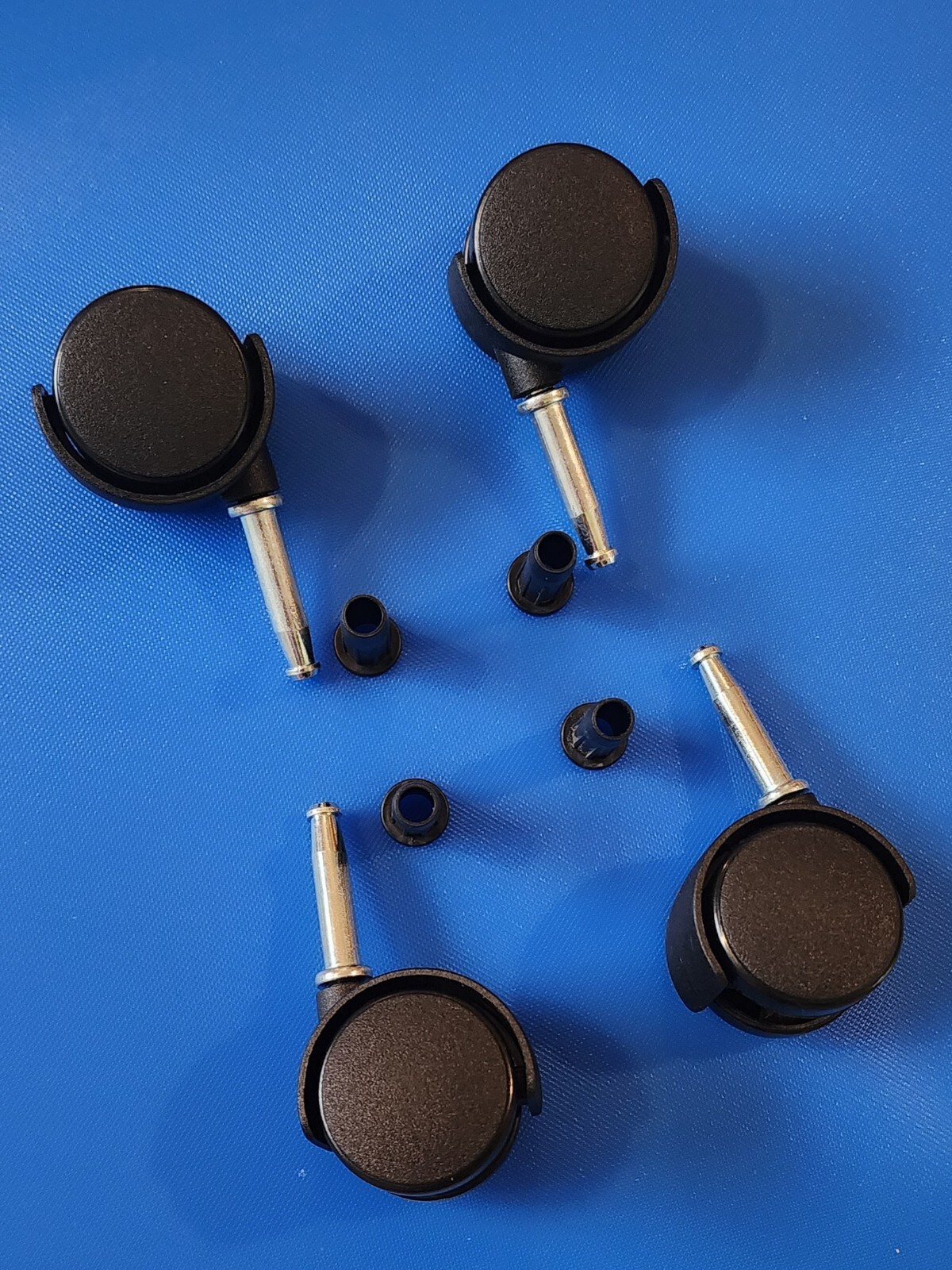 4 Casters Twin Wheel Caster ,socket mount, plastic, 40mm | eBay