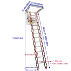 Al-Mag Alloy Attic Pull Down Ceiling Stairs 80*90cm Size Hidden Folding ...