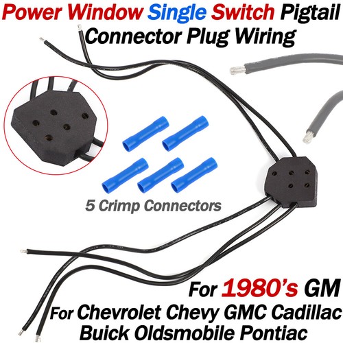 For 1980s GM Power Window Switch Connector Plug Wiring C10 K10 Monte ...