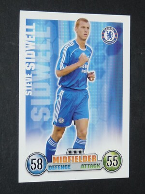 STEVE SIDWELL CHELSEA BLUES TOPPS CARD PREMIER LEAGUE FOOTBALL 2007 ...