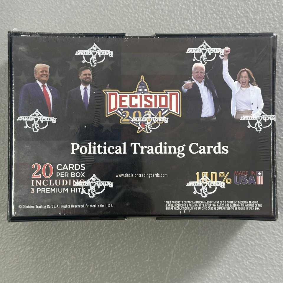 Decision 2024 Political Trading Cards Factory Sealed Box Trump ...