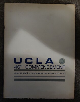 UCLA 46TH COMMENCEMENT booklet, June 11 1965. From dad's estate | eBay