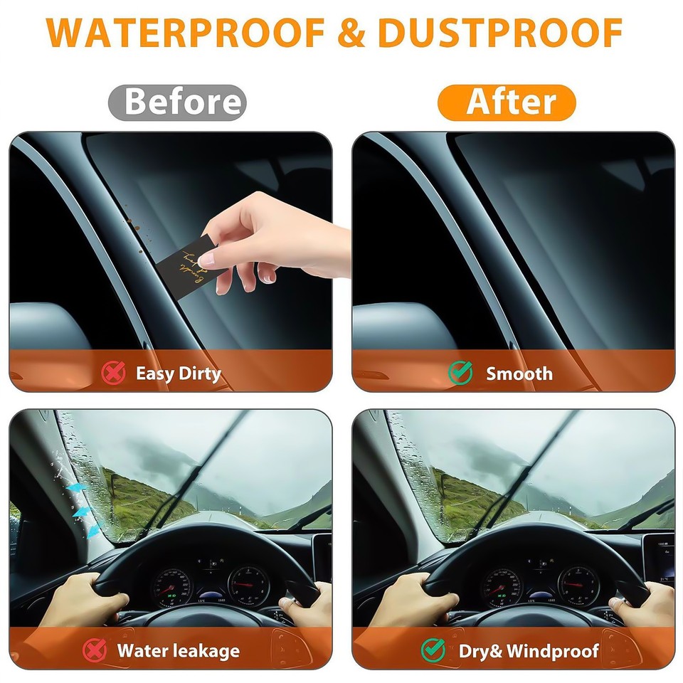 6M Seal Strip Trim For Car Front Windshield Sunroof Weatherstrip Rubber ...