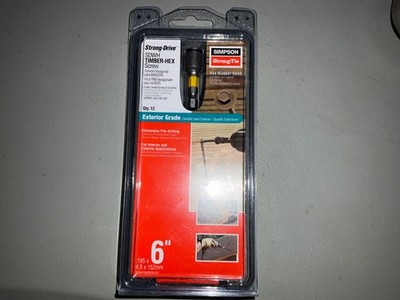 = Simpson Screw SDWH19600DB-R12 Strong-Drive SDWH TIMBER-HEX 12 CT NEW ...