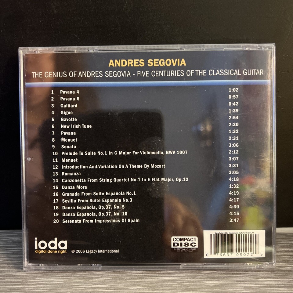Andres Segovia - Five Centuries Of The Classical Guitar (CD, Legacy ...
