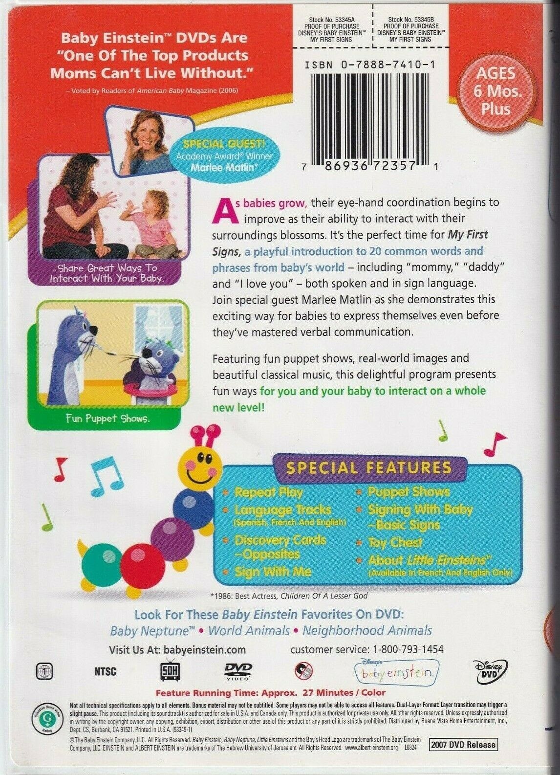 Baby Einstein: My First Signs (DVD, 2007) 786936723571| eBay