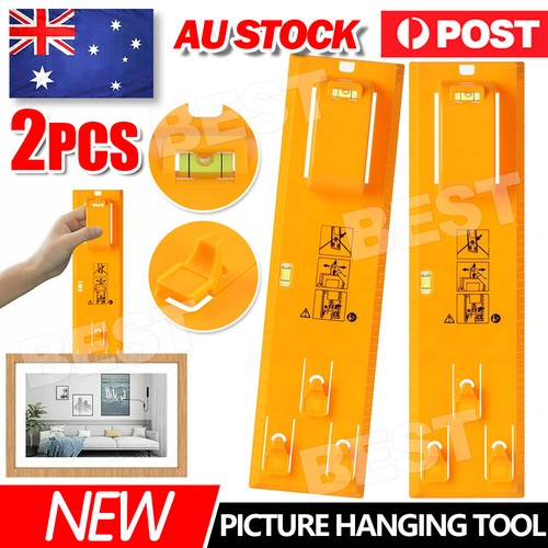 2x Picture Hanging tool Tools Frame Hanger Easy Wall Photo Hanging ...