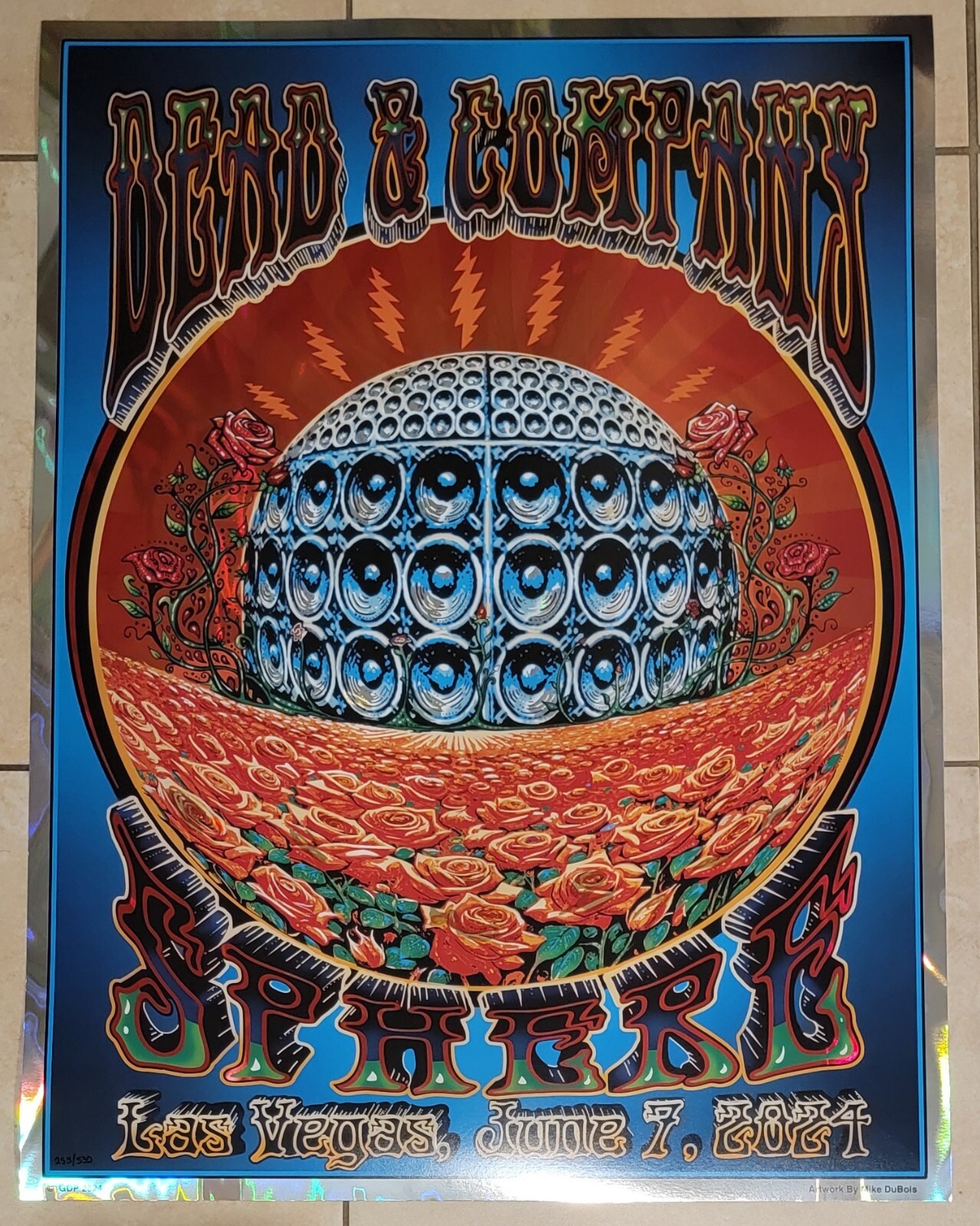 Dead and Company Foil Poster Sphere Las Vegas June 7 2024 XX/550 Mike ...