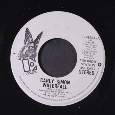CARLY SIMON: waterfall / mono Elektra 7" Single 45 RPM | eBay