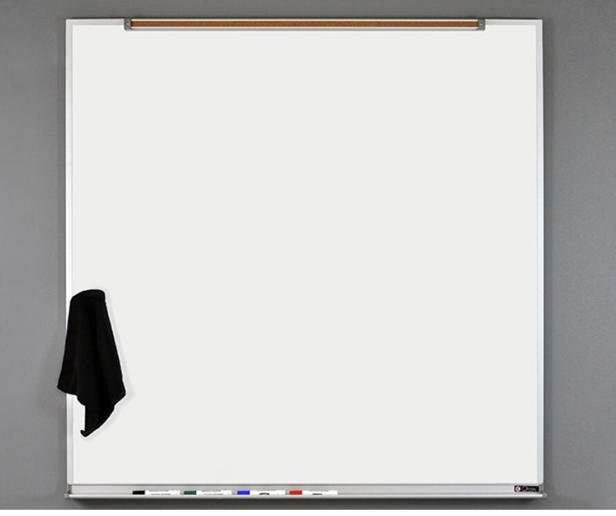 4'x6' Whiteboard LCS204R Claridge Markerboard Porcelain White Alum Trim ...