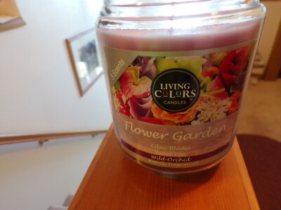 Living Colors Flower Garden 3 Scent Candle Lilac Bloom,Sweet Pea,Wild ...