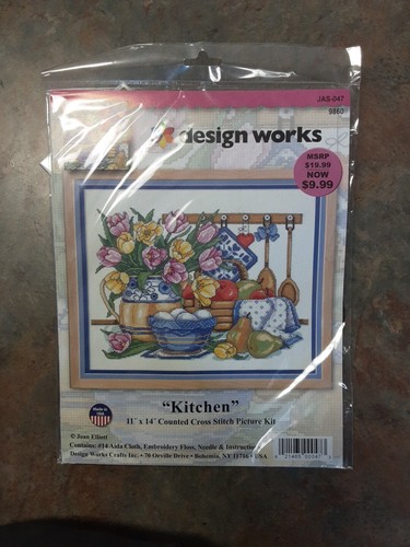 Design Works Cross Stitch Kit KITCHEN Designed by Joan Elliott #9860 ...