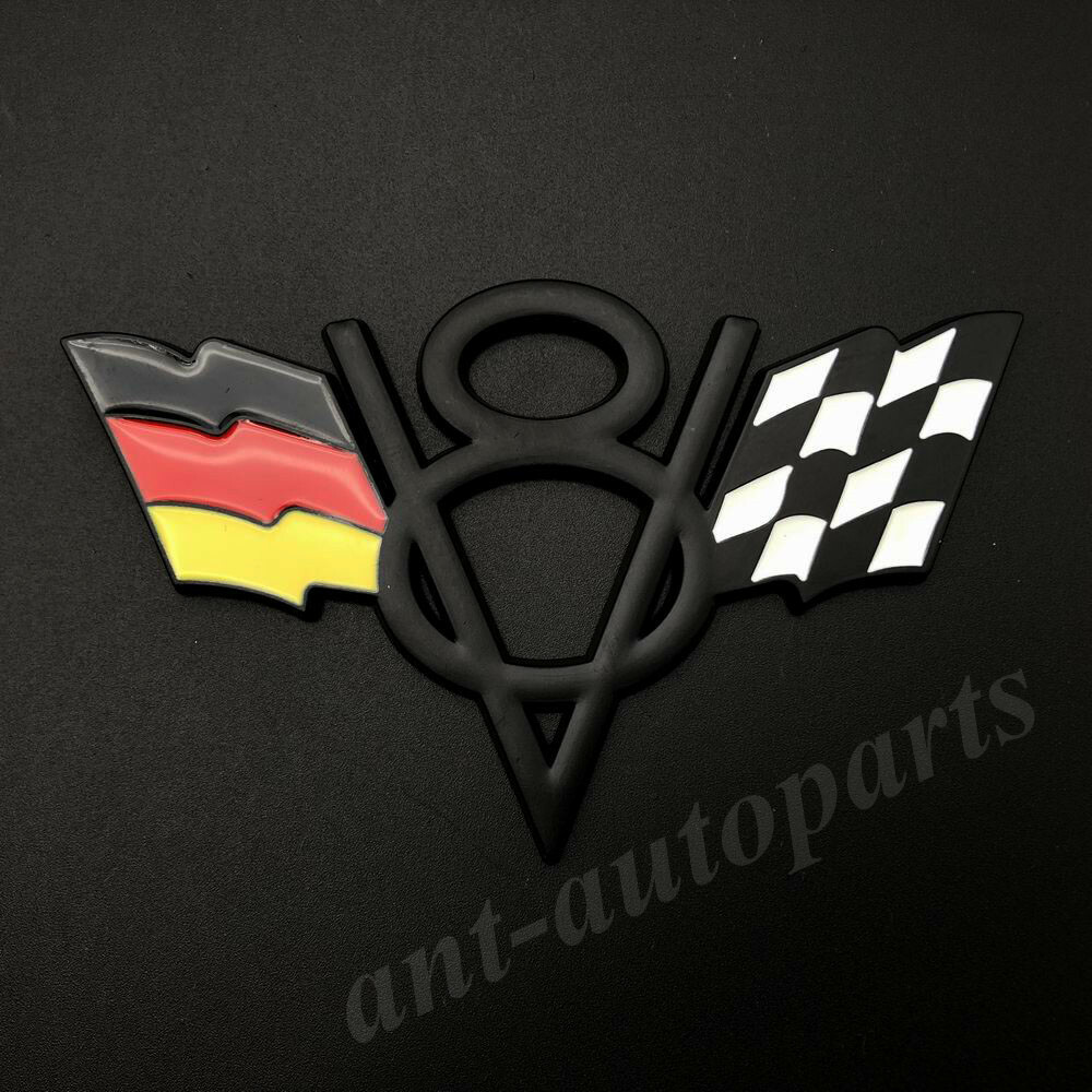 2pcs Germany Deutschland Flag V8 Vintage Car Trunk Emblem Badge Decal ...