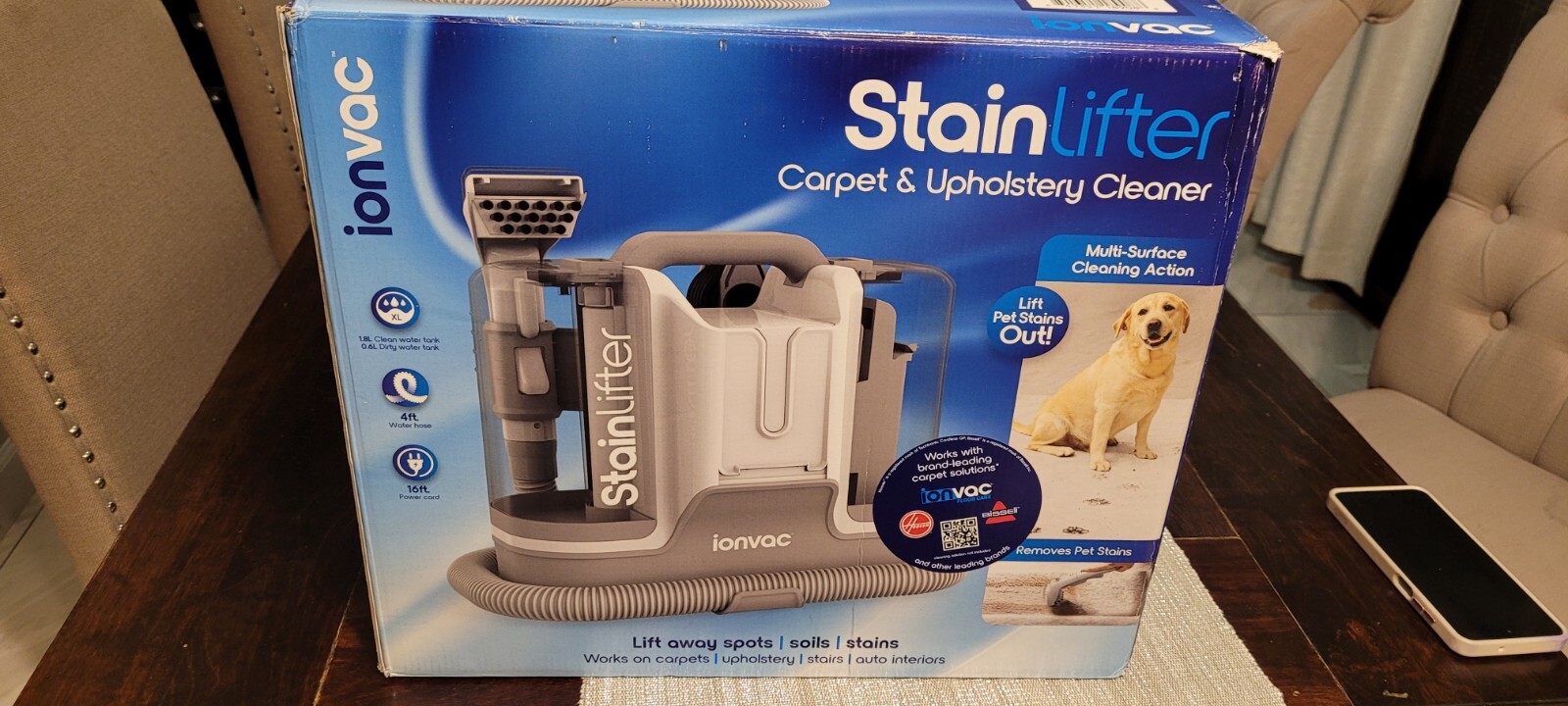 Brand NEW Ionvac Stain Lifter, Portable Carpet and Upholstery Cleaner ...