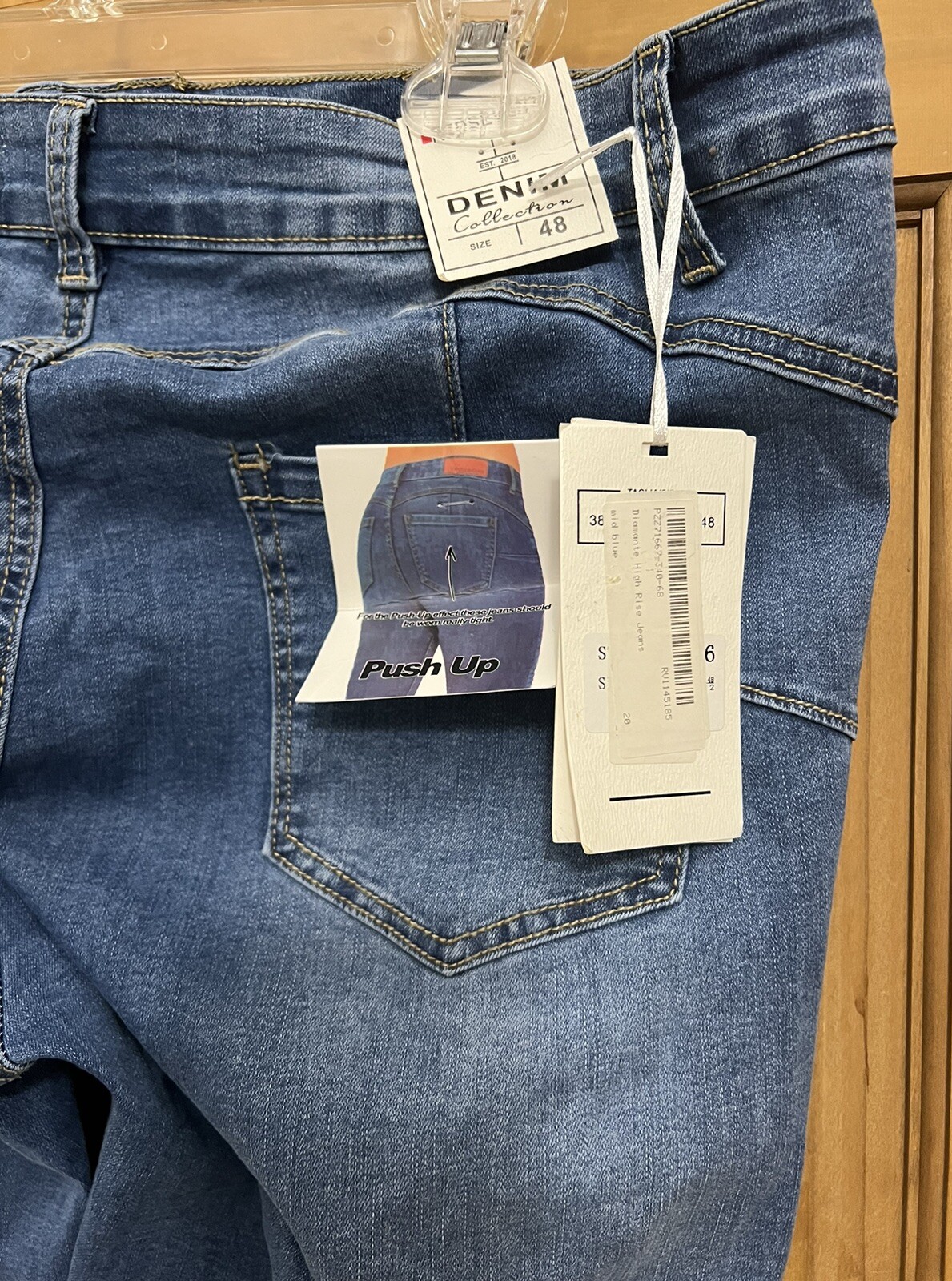 Jean’s High Rise Brand Red-seventy Denim Women’s Sz 48 Mid Blue With ...