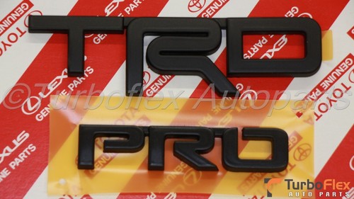 Toyota TRD PRO Flat Black Metal Emblem Genuine PT413-35170 | eBay