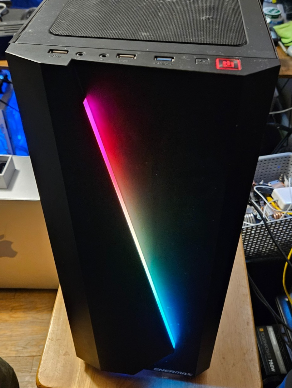 Black PC Case Glass Panel Led Front Enermax | eBay