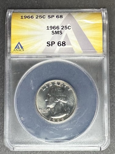 1966 SMS Washington Quarter ANACS SP-68, Buy 3 Items, Get $5 Off! | eBay