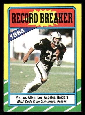 1986 Topps #1 Marcus Allen HOF RB [NM] [Base Set Football Card] | eBay