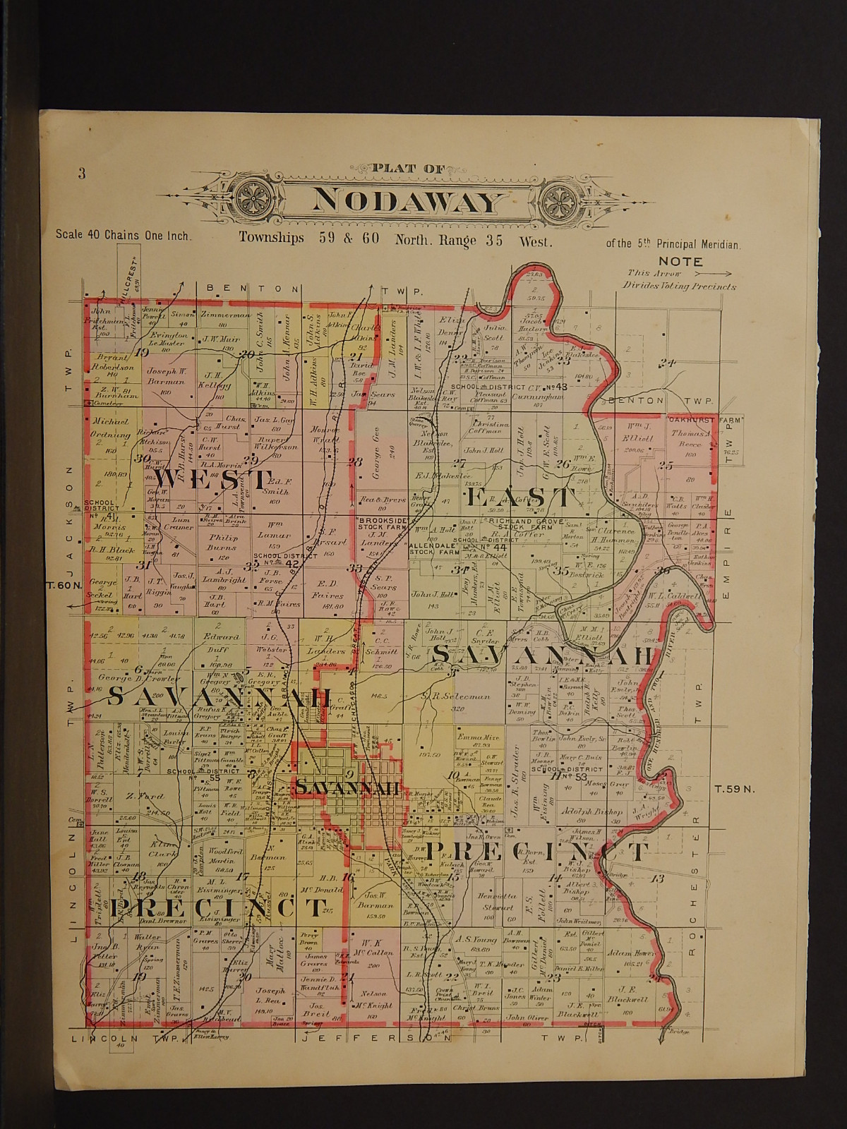 Missouri Andrew County Map 1909 Dbl side Dbl Pg J6#31 | eBay