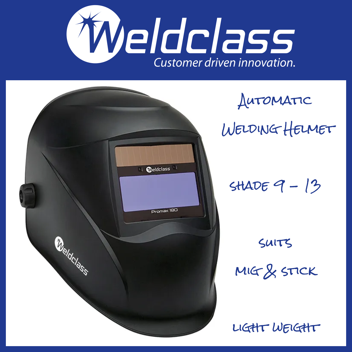 Weldclass Promax 180 Auto Dark Adjustable Welding Helmet | eBay