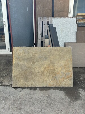 Yellow Aged Antique Looking Limestone Flagstones Paving Slabs Steps ...