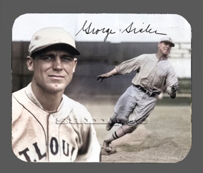 George Sisler St Louis Cardinals Facsimile Autographed Mouse Pad Item ...