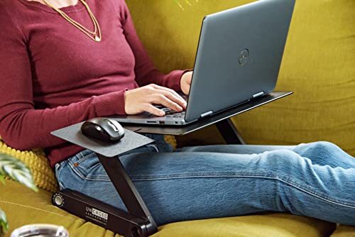 Adjustable Laptop Table Stand Riser with Mouse Pad Portable Lap Desk | eBay