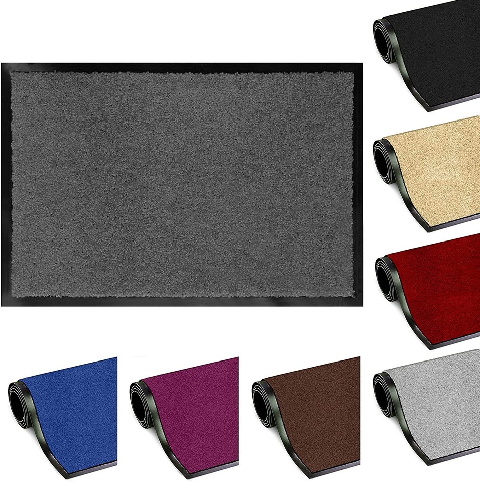 Large Heavy Duty Rubber Back Barrier Non Slip Door Mat Runner Hall ...