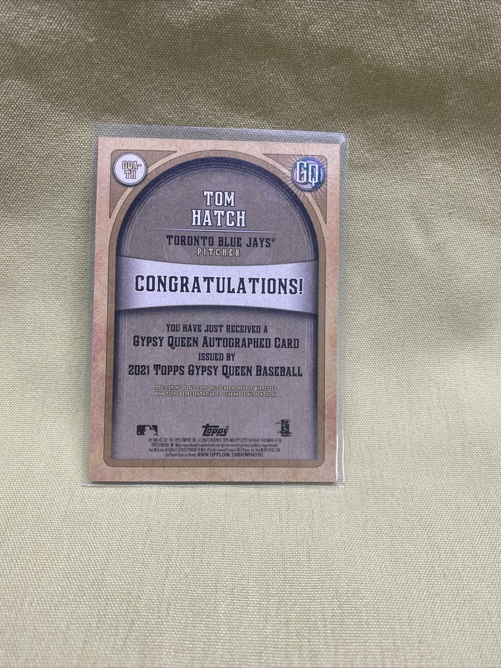 2021 Topps Gypsy Queen Rookie Auto #GQA-TH Tom Hatch Toronto Blue Jays ...