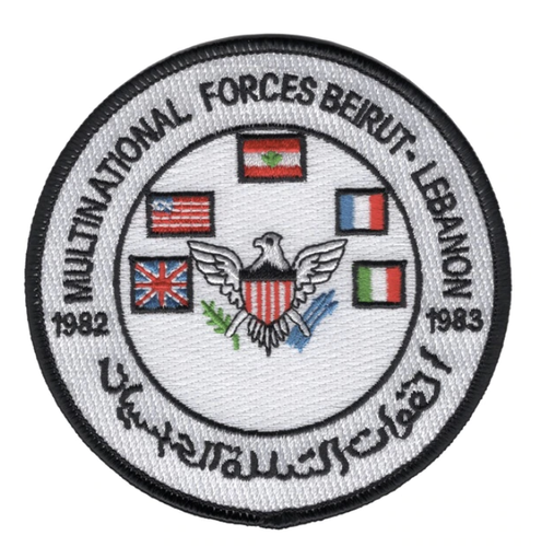 4" NAVY MULTINATIONAL FORCES BEIRUT LEBANON 1982-1983 EMBROIDERED PATCH ...