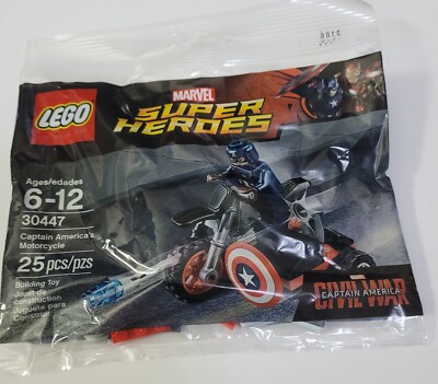 LEGO 30447 Marvel Super Heroes: Captain America's Motorcycle New Sealed ...