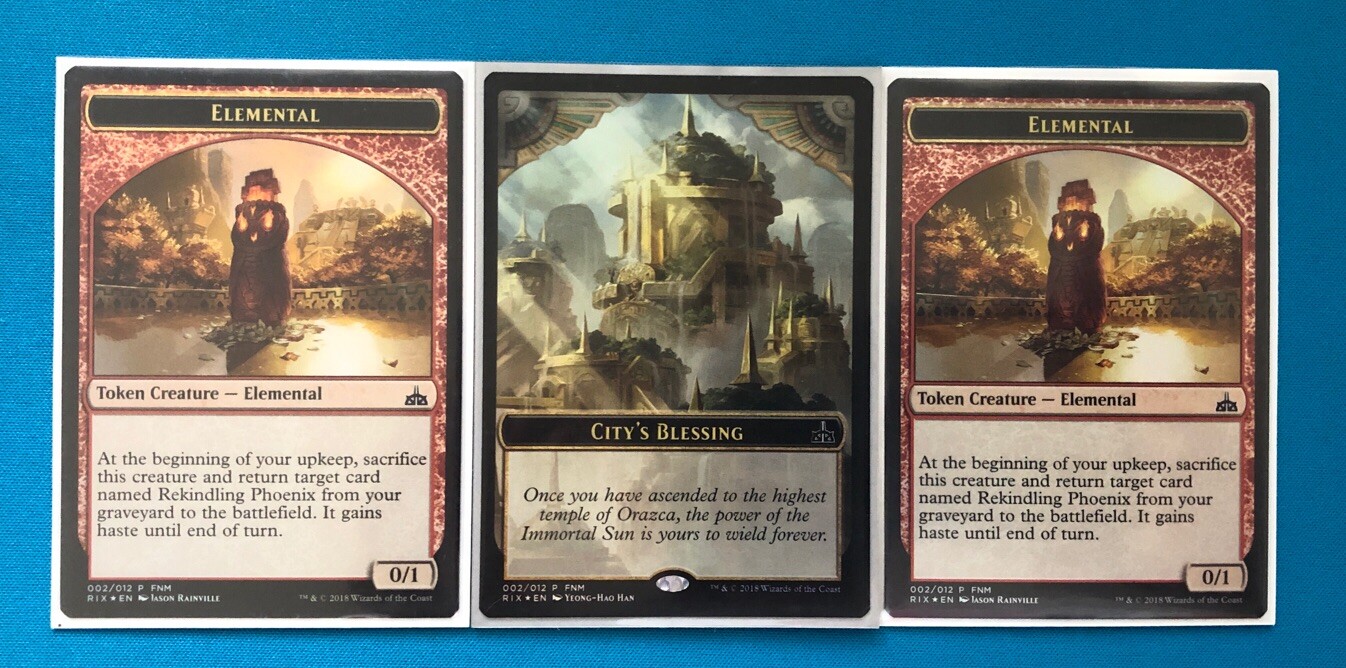 MTG City's Blessing Token/Elemental 002 -FNM Promo Foil x 3 - NM/M ...