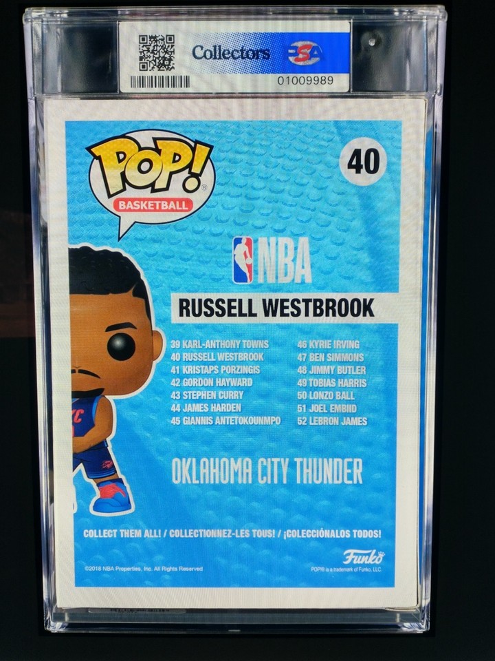 PSA 8.5 Funko Pop! Basketball Russell Westbrook OKC Thunder 40 | eBay
