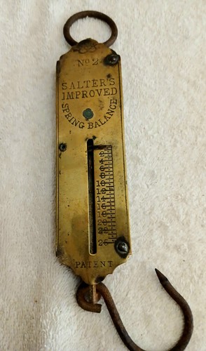 Vintage Salters Spring Balance #2 Scale 0-25lb Brass and steal | eBay