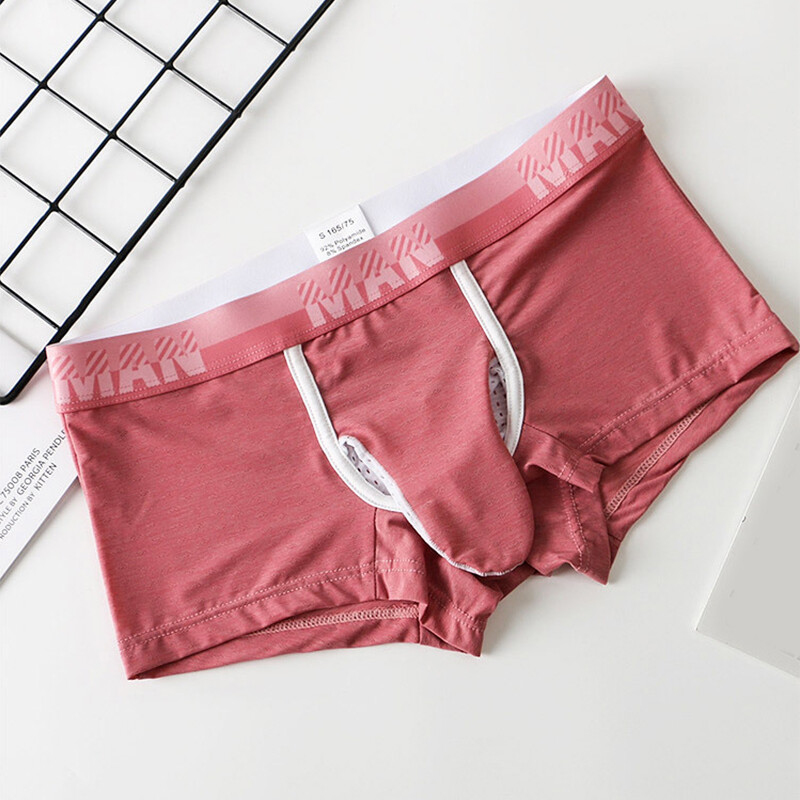 Sexy Men's Underwear Boxer Briefs Ice Silk Mesh Breathable Elephant ...