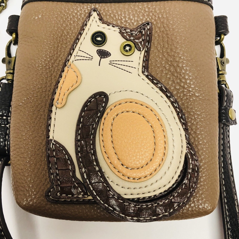 CHALA Tan Kitten Cat Kitty Brown Cell Phone Purse Mini Crossbody Bag | eBay