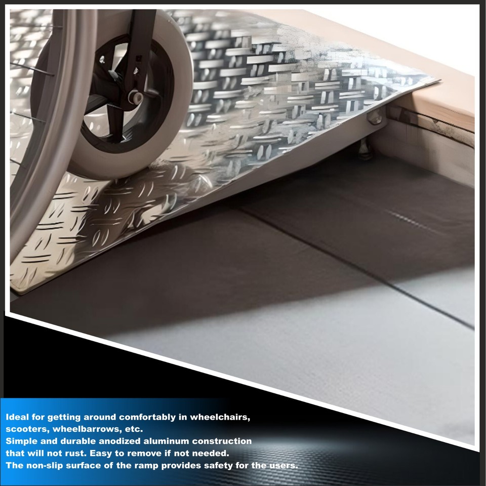 WORHAN® Rigid Threshold Ramp for Wheelchair Loading Platform Anodized ...