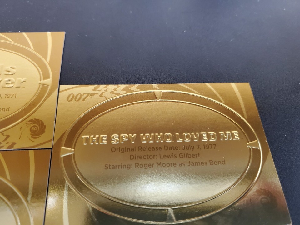 James Bond 50th Anniversary Series Two Gold Plaque Chase Card Set 11 ...